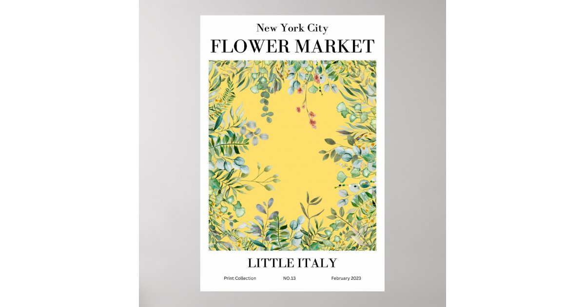 New York City Flower Market Little Italy Poster | Zazzle