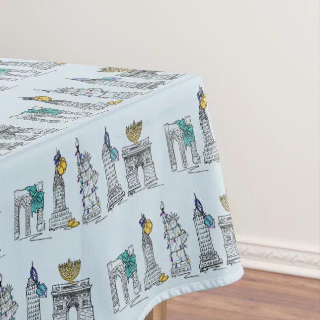 New York City Hanukkah NYC Jewish Holiday Chanukah Tablecloth | Zazzle
