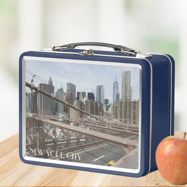 New York City Manhattan Skyline Metal Lunch Box | Zazzle