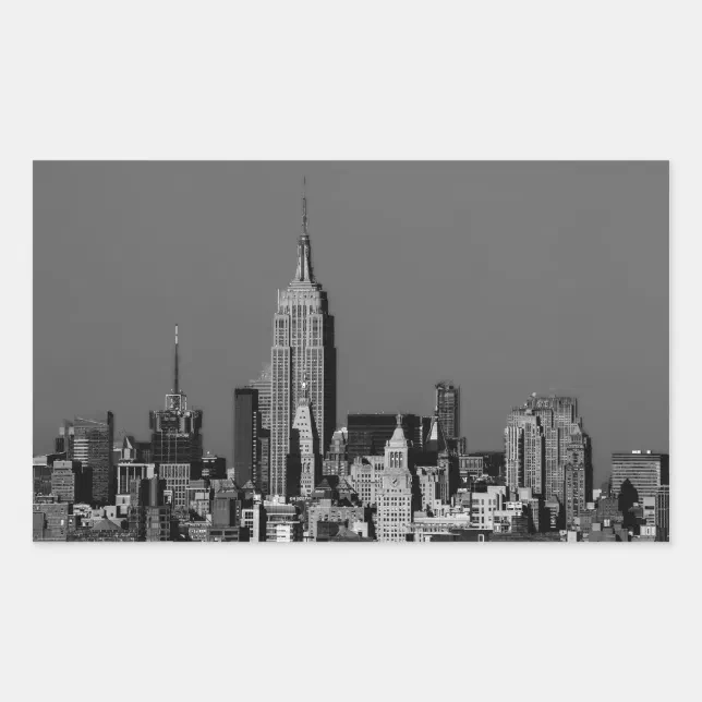 New York City Manhattan Skyline Rectangular Sticker | Zazzle