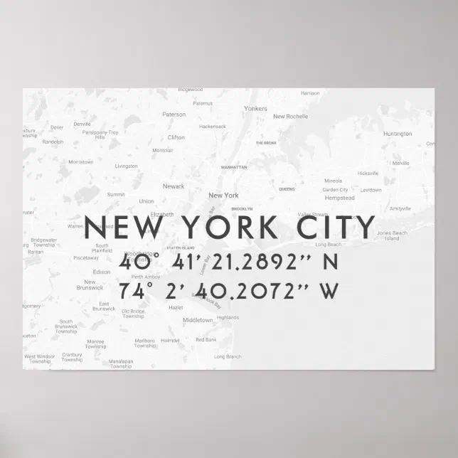 Coordinates Of New York