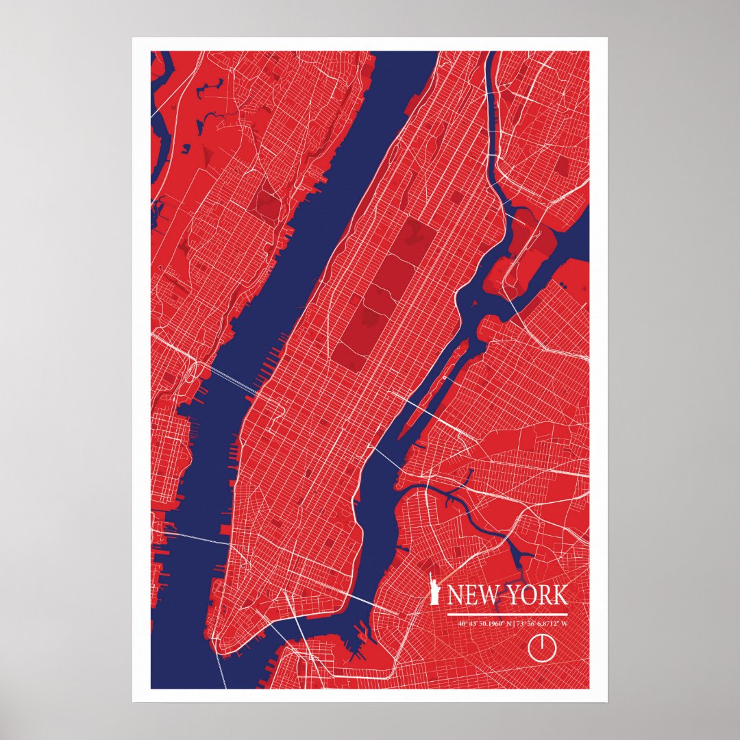 New York City Map Poster | Zazzle