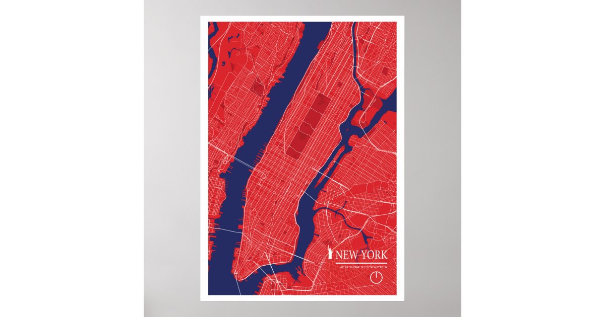 New York City Map Poster | Zazzle