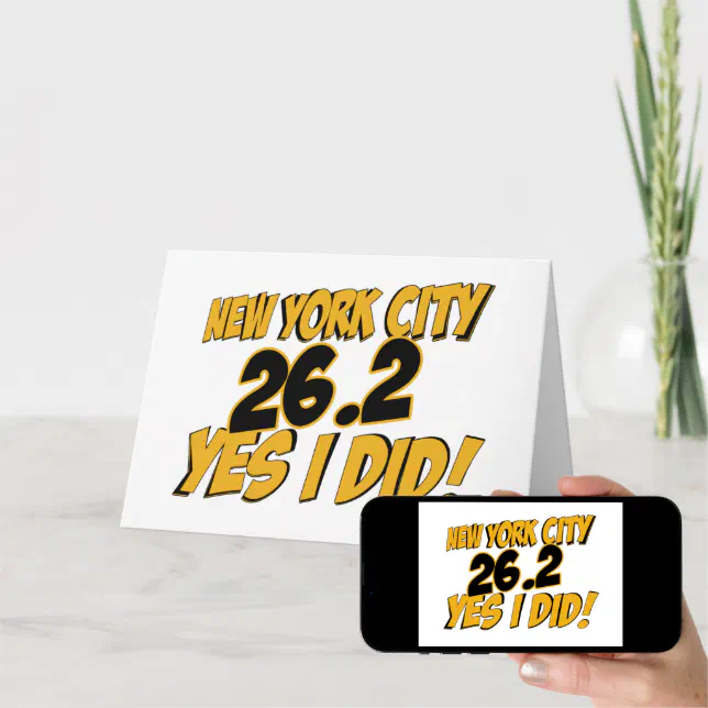 New York City Marathon Card | Zazzle