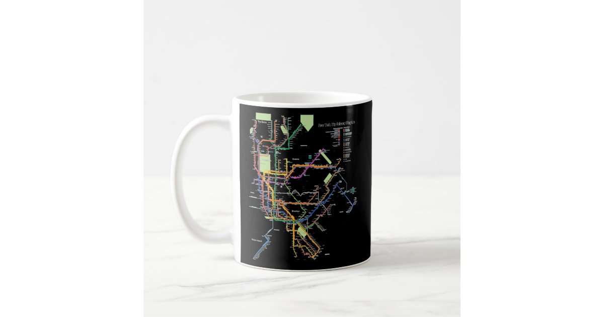 New York City Metro Subway Map I Heart Ny Coffee Mug | Zazzle