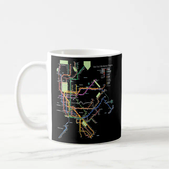 New York City Metro Subway Map I Heart Ny Coffee Mug | Zazzle