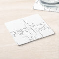 New York City Minimal Line Square Paper Coaster | Zazzle