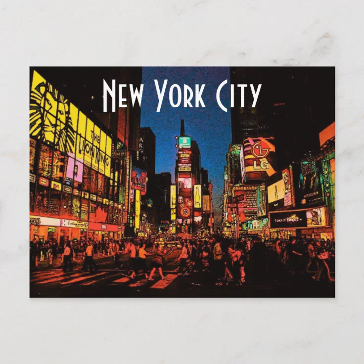 New York City (Neon) Postcard | Zazzle