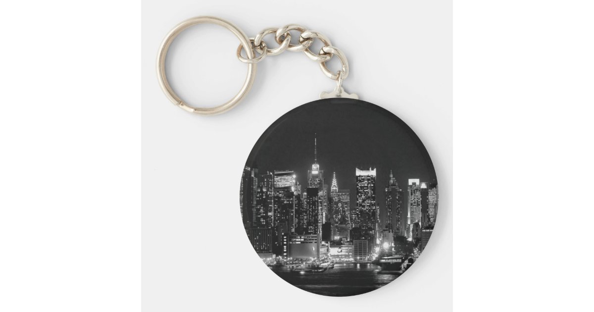 New York City Night Keychain | Zazzle.com