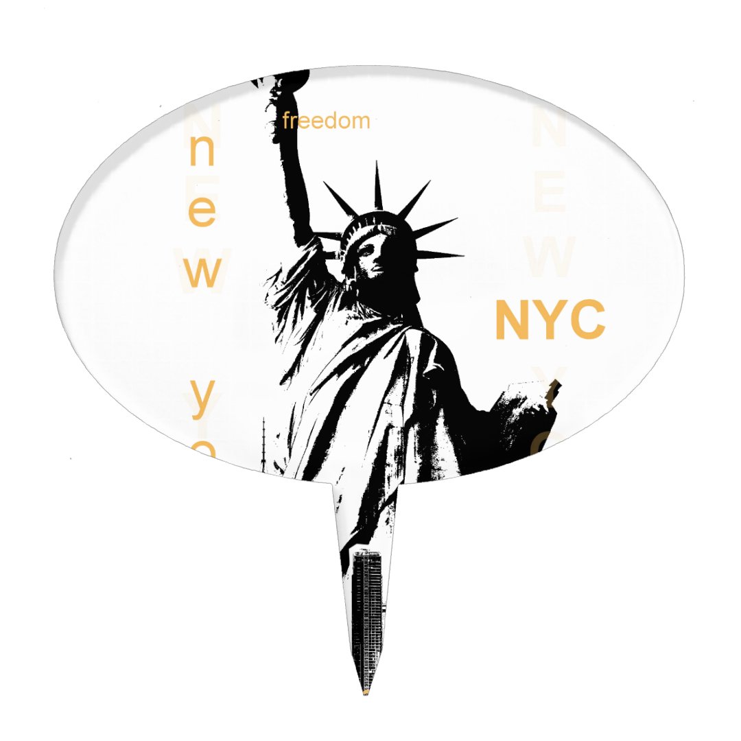 New York City Ny Nyc Statue of Liberty Cake Topper | Zazzle