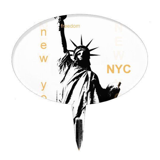 New York City Ny Nyc Statue of Liberty Cake Topper | Zazzle.com