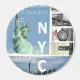 New York City Nyc Elegant Modern Template Circle Magnet | Zazzle