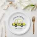 New York City NYC Yellow Taxi Cab Birthday Party Paper Plates | Zazzle