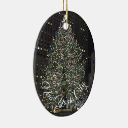 New York City Rockefeller Center Christmas NYC Ceramic Ornament | Zazzle