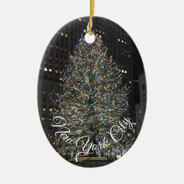 New York City Rockefeller Center Christmas NYC Ceramic Ornament | Zazzle