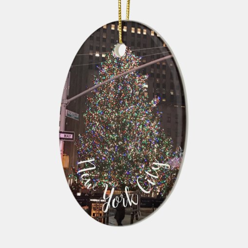 New York City Rockefeller Center Christmas Tree Ceramic Ornament | Zazzle