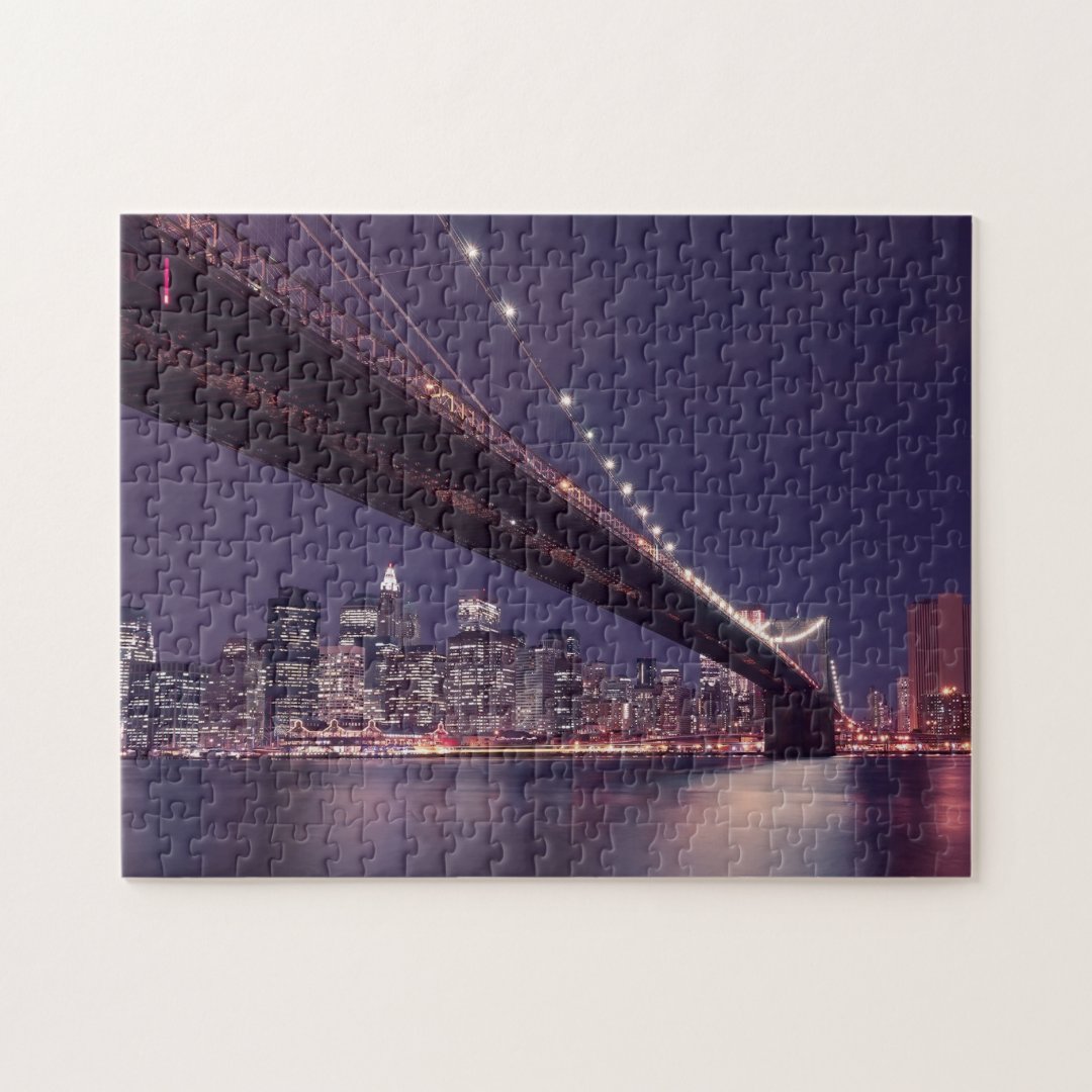 New york city skyline brooklyn bridge jigsaw puzzle | Zazzle