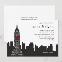 New York City Skyline Cityscape Party Invitation | Zazzle