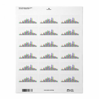 New York City skyline Label | Zazzle