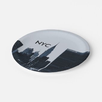 New York City Skyline Paper Plates | Zazzle