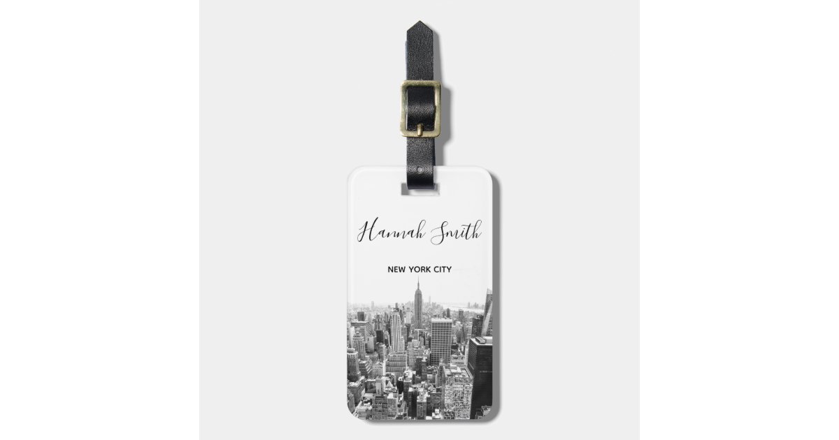 New York City Skyline Personnalised Luggage Tag | Zazzle