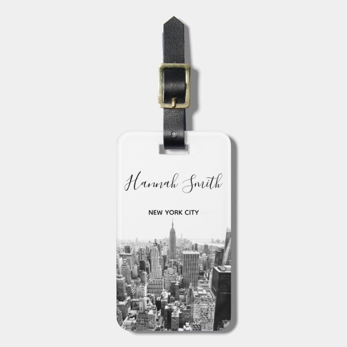 New York City Skyline Personnalised Luggage Tag | Zazzle.com