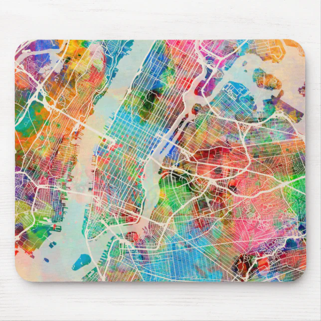 New York City Street Map Mouse Pad | Zazzle
