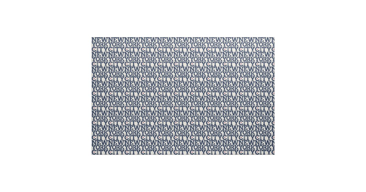 New York City Typography fabric | Zazzle