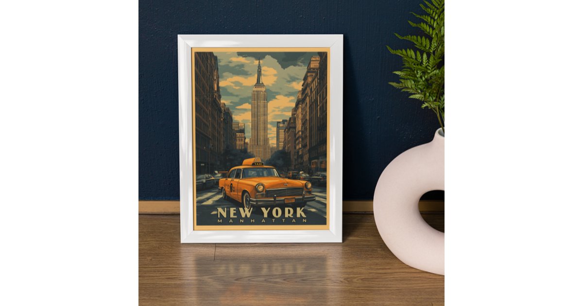 New York City Vintage Travel Poster | Zazzle