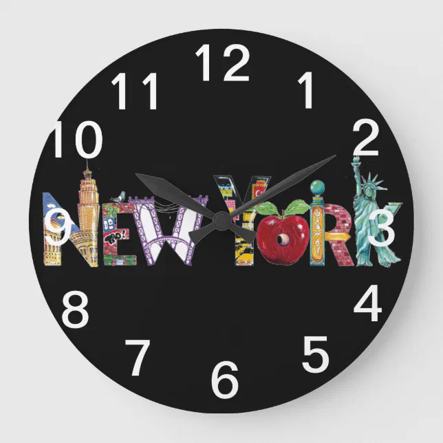 New York City wall clock | Zazzle