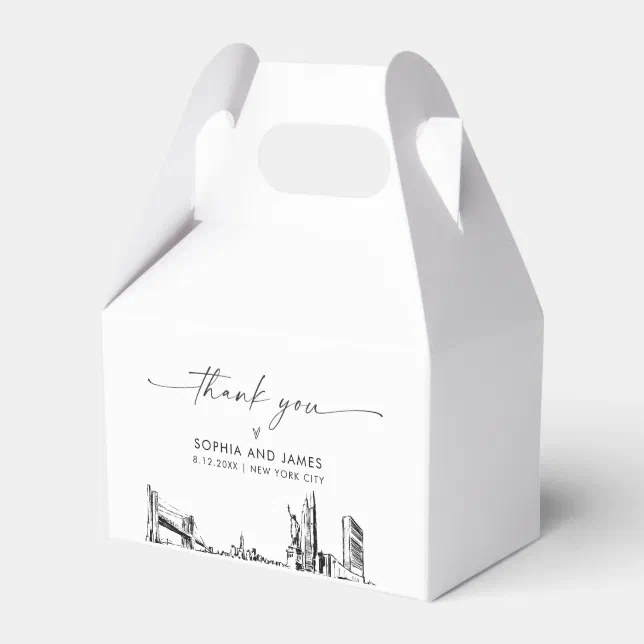 New York City Wedding Personalized Favor Box | Zazzle
