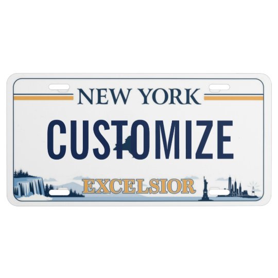 New York Custom License Plate | Zazzle.com