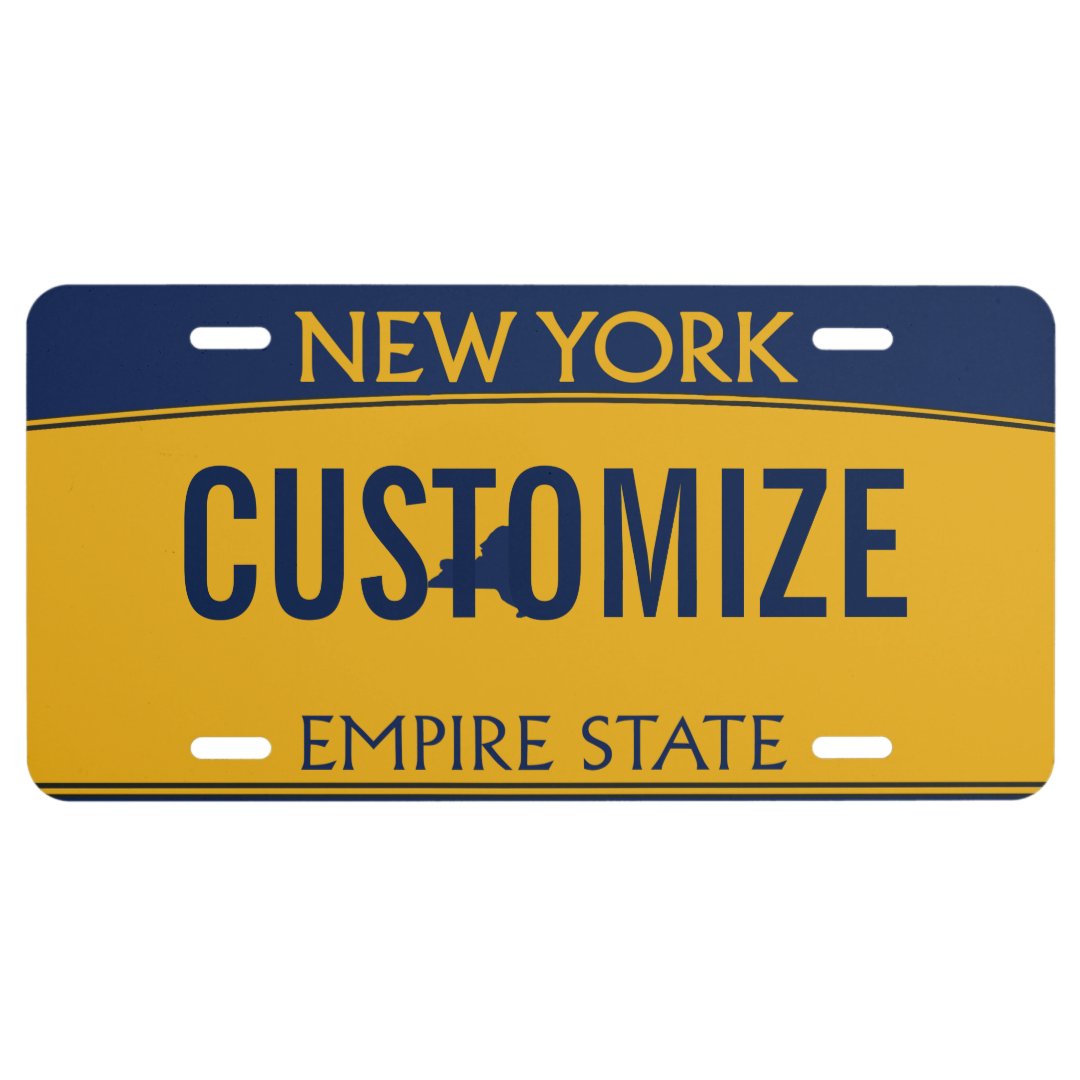 New York Custom License Plate | Zazzle