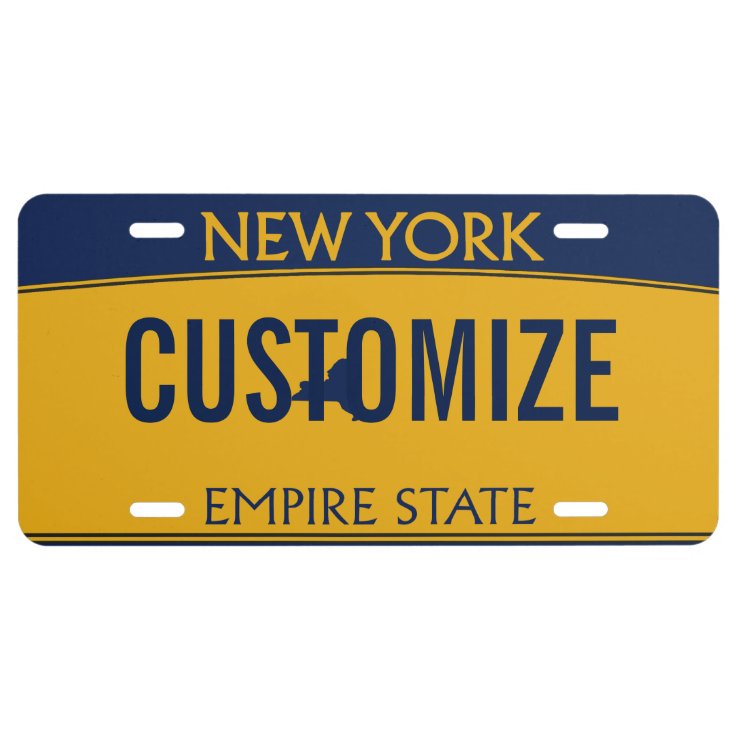 New York Custom License Plate | Zazzle