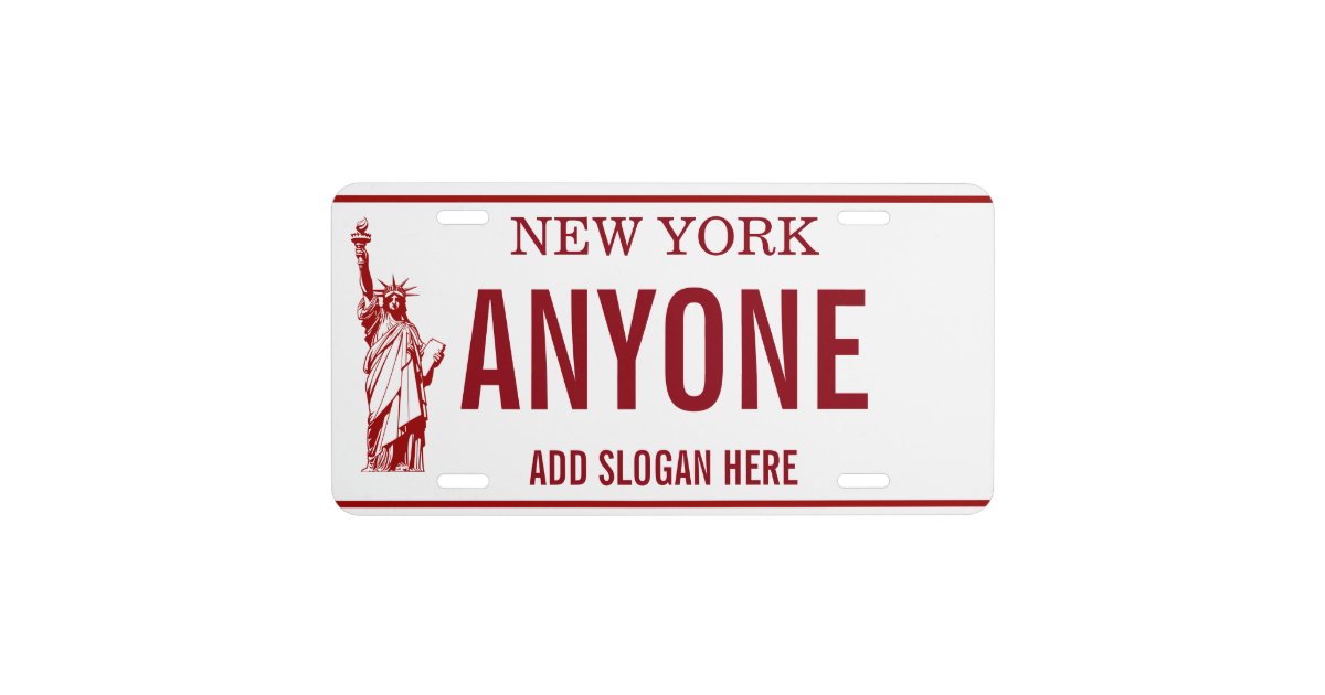 NEW YORK Customized License Plate | Zazzle