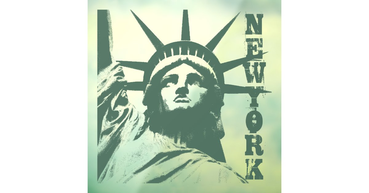 New York Decal Statue of Liberty Window Cling | Zazzle