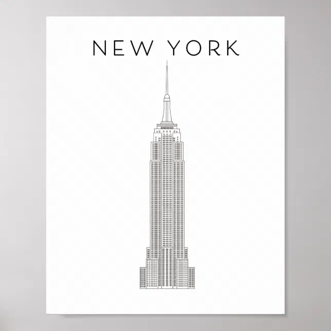 NEW YORK EMPIRE STATE POSTER | Zazzle