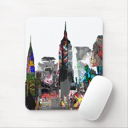 New York graffiti skyline Mouse Pad | Zazzle