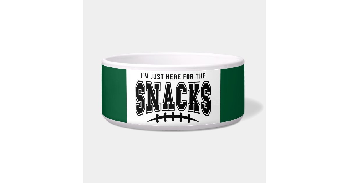 New York Jets Football Here For The Snacks Pet Bowl | Zazzle