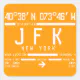 New York JFK International Airport Code Square Sticker | Zazzle