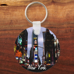 New York Key Chain Times Square City Lights Gifts | Zazzle