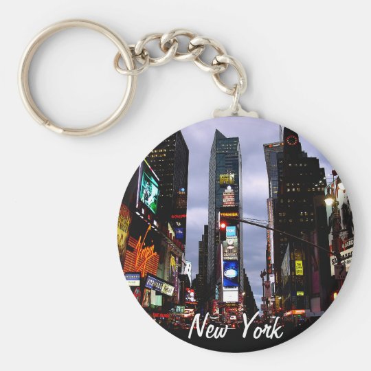 New York Key Chain Times Square City Lights Gifts | Zazzle.com