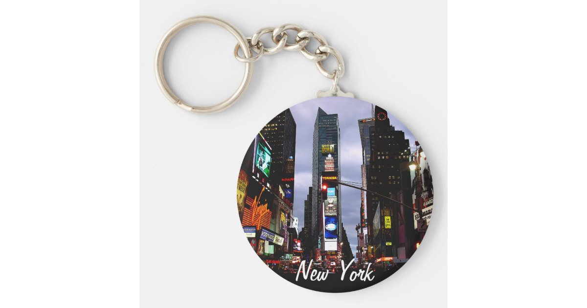 New York Key Chain Times Square City Lights Gifts | Zazzle