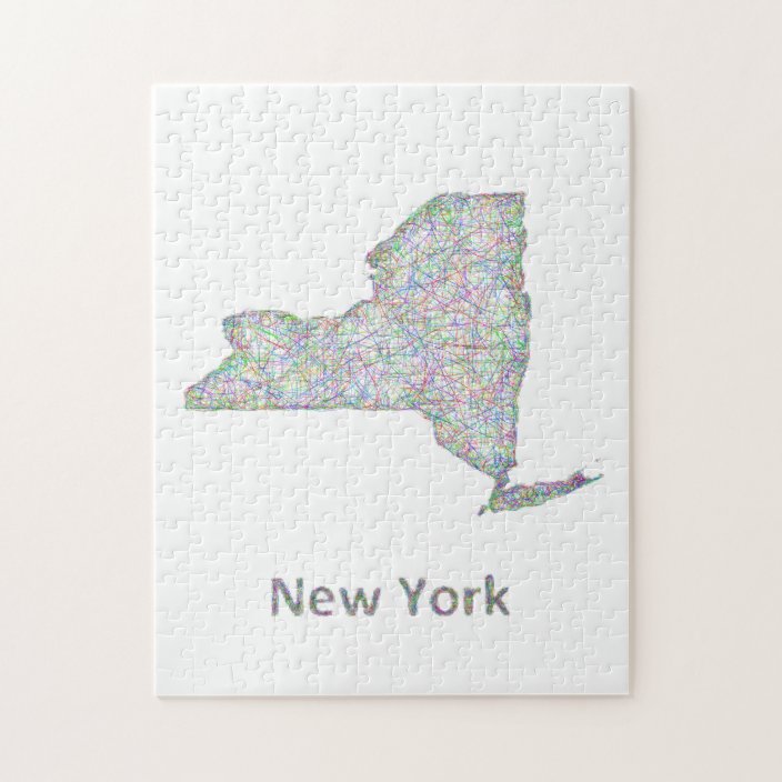 New York map Jigsaw Puzzle | Zazzle.com