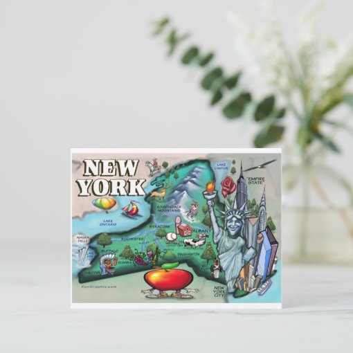 New York Map Postcard | Zazzle