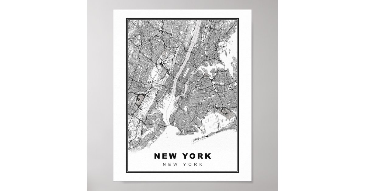 New York Map Poster | Zazzle