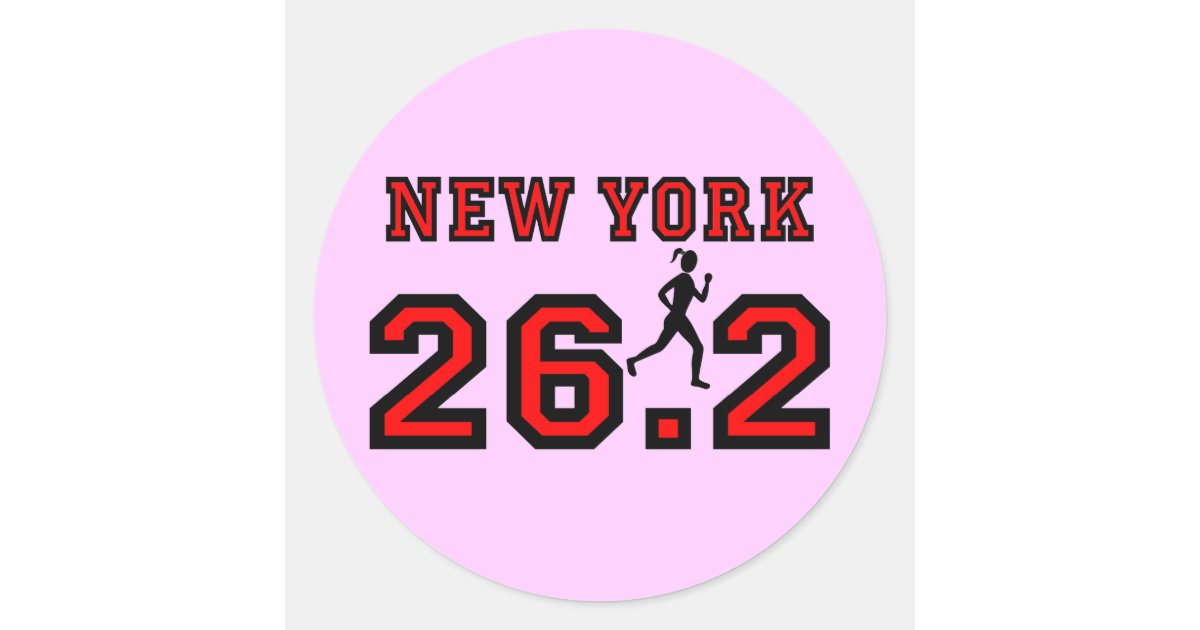 New York Marathon Classic Round Sticker | Zazzle
