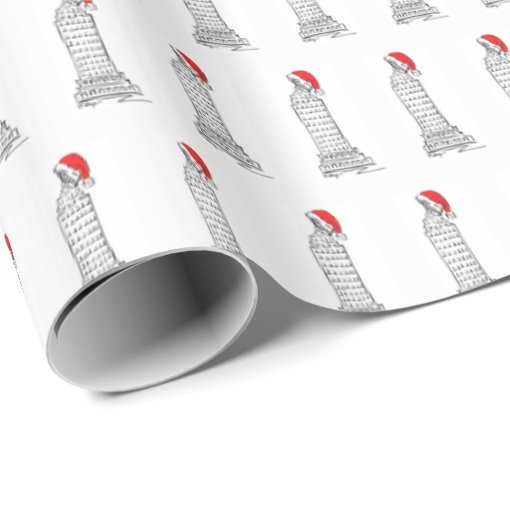 New York NYC Christmas Skyscraper Santa Holiday Wrapping Paper | Zazzle