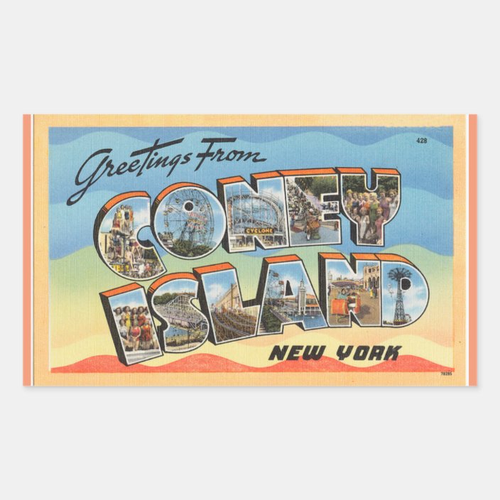 New York, Sheet of 4 Coney Island stickers | Zazzle