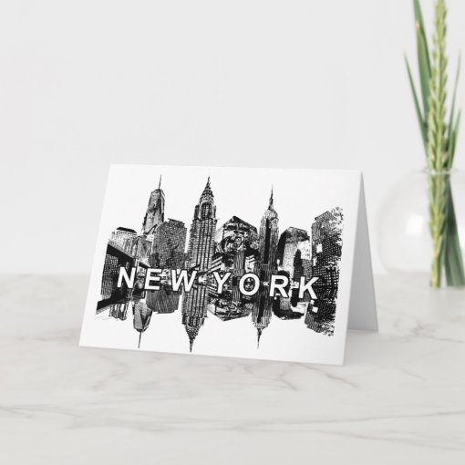 New York skyline Card | Zazzle